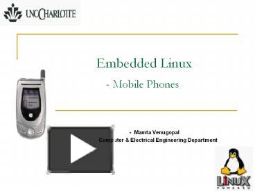 PPT – Embedded Linux - Mobile Phones PowerPoint presentation | free to ...