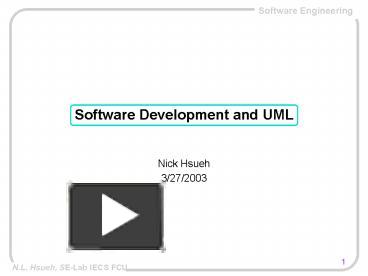 Software Development and UML presentation | free to view