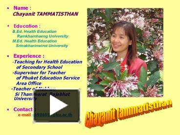 PPT – Name : PowerPoint presentation | free to view - id: 16b48b-YzlkN