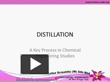 DISTILLATION presentation | free to view