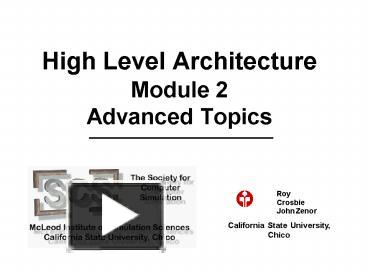 PPT – High Level Architecture Module 2 Advanced Topics PowerPoint ...