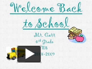 PPT – Welcome Back to School PowerPoint presentation | free to view ...