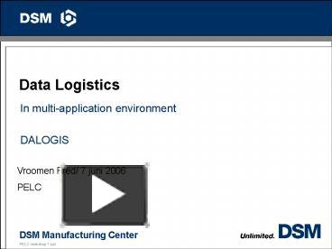 PPT – Data Logistics PowerPoint presentation | free to view - id ...