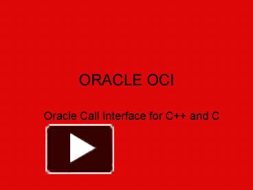 ORACLE OCI presentation | free to view