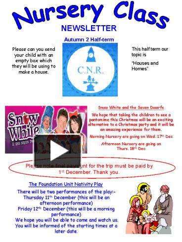 PPT – Nursery Class PowerPoint presentation | free to view - id: 16c053 ...