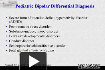 PPT – Pediatric Bipolar Differential Diagnosis PowerPoint presentation ...