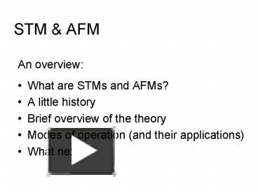 PPT – STM PowerPoint presentation | free to view - id: 16c3d8-ZDc1Z