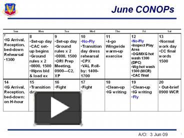 PPT – June CONOPs PowerPoint presentation | free to download - id ...