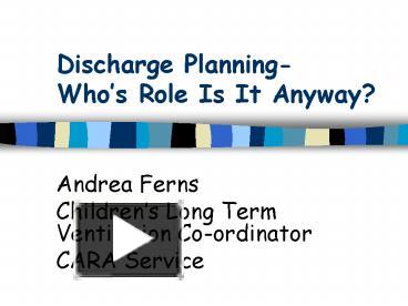 PPT – Discharge Planning- Who PowerPoint presentation | free to view ...