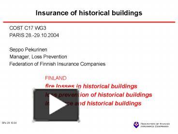 PPT – Insurance of historical buildings PowerPoint presentation | free ...