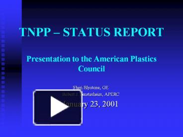 TNPP presentation | free to view