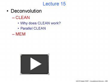 PPT – Deconvolution PowerPoint presentation | free to view - id: 16d0e8 ...