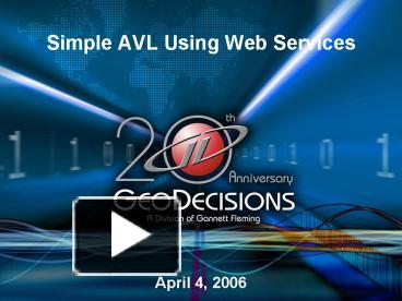 PPT – Simple AVL Using Web Services PowerPoint presentation | free to ...