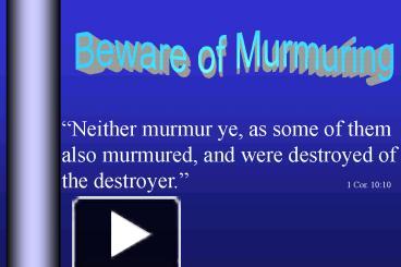 Beware of Murmuring presentation | free to view