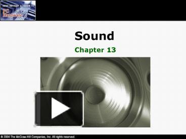 PPT – Sound PowerPoint presentation | free to view - id: 16da7-NDFkN