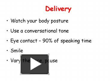 Watch your body posture presentation | free to view