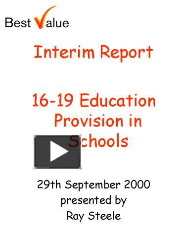 PPT – Interim Report PowerPoint presentation | free to view - id ...