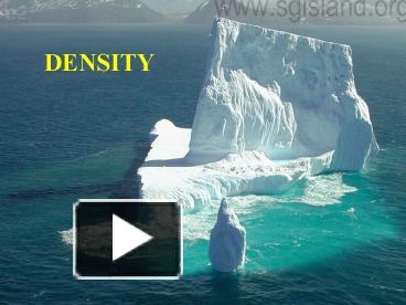 PPT – DENSITY PowerPoint presentation | free to view - id: 16df29-ZDc1Z
