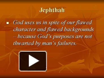 Jephthah presentation | free to view