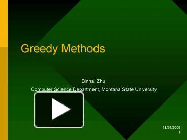 Greedy Methods presentation | free to download