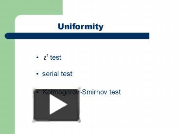 Uniformity presentation | free to view