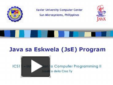 ICS11 Introduction to Computer Programming II presentation | free to view