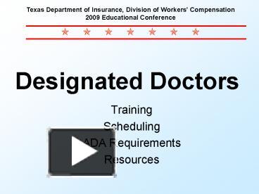 Designated Doctors presentation | free to view