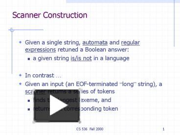 PPT – Scanner Construction PowerPoint presentation | free to download ...