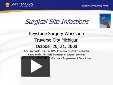 Surgical Site Infections presentation | free to view
