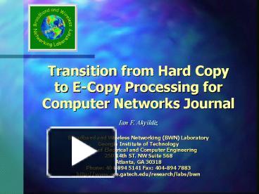INTRODUCTION TO COMPUTER NETWORKS JOURNAL presentation | free to view