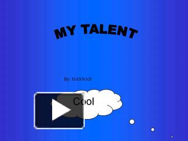 MY TALENT presentation | free to view