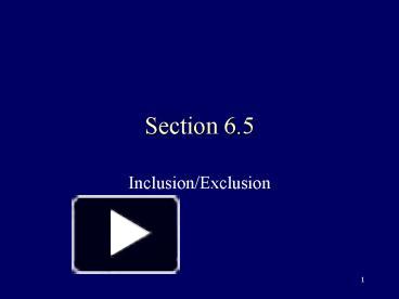 Inclusion/Exclusion presentation | free to download