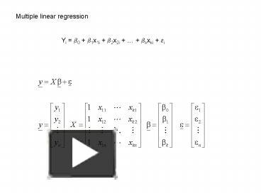 PPT – Multiple linear regression PowerPoint presentation | free to view ...