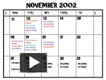 PPT – NOVEMBER 2002 PowerPoint presentation | free to download - id ...