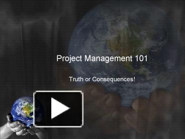 Project Management 101 presentation | free to view