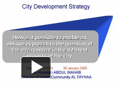 How is it possible to enable an oblique approach to the question of the ...