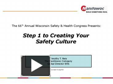 The 66th Annual Wisconsin Safety presentation | free to view