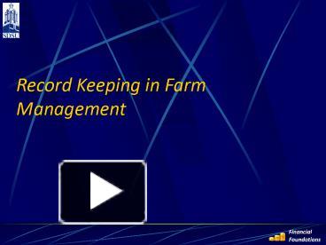 Record Keeping in Farm Management presentation | free to view