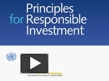 Principles for Responsible Investment PRI presentation | free to view