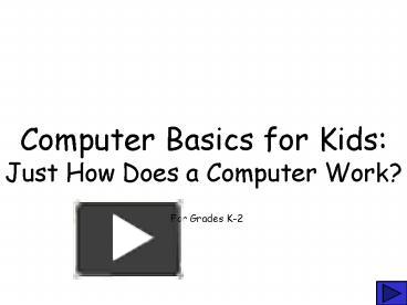 Computer Basics for Kids: Just How Does a Computer Work presentation ...
