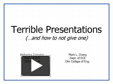 PPT – Terrible Presentations ( PowerPoint presentation | free to ...