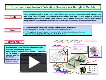 Structure Borne Noise presentation | free to view