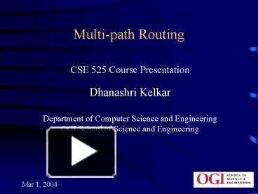 PPT – Multipath Routing PowerPoint presentation | free to view - id ...