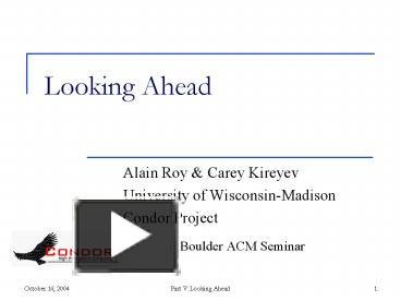 PPT – Looking Ahead PowerPoint presentation | free to view - id: 170fef ...