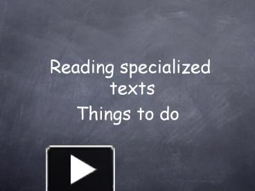 PPT – Things to do PowerPoint presentation | free to download - id ...