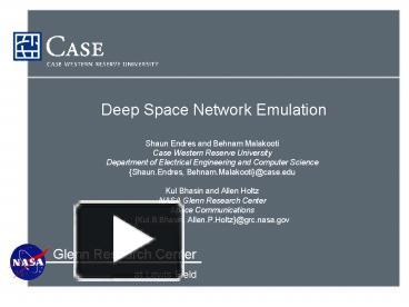 Deep Space Network Emulation presentation | free to view