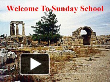 Welcome To Sunday School presentation | free to view