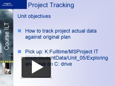 Project Tracking presentation | free to view