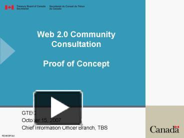 PPT – Web 2'0 Community Consultation Proof of Concept PowerPoint ...