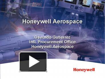 Honeywell Aerospace presentation | free to view